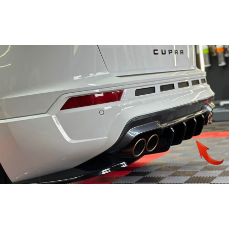 2478 - Heckdiffusor Diffusor Einsatz Heck ABS Glanz Schwarz passend für Cupra Ateca 18+
